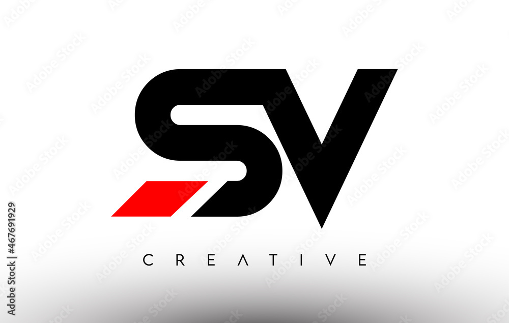 SV Creative Modern Letter Logo Design. SV Icon Letters Logo Vector ...