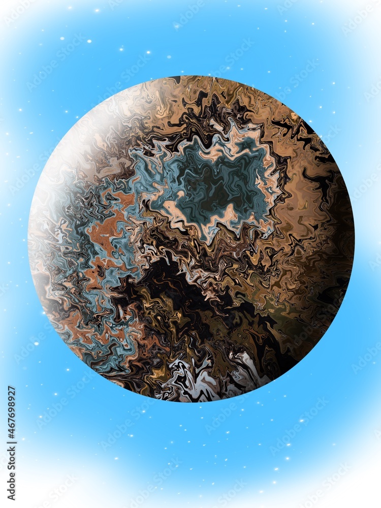 Planet Ball Earth screensaver drawing Stock Illustration | Adobe Stock