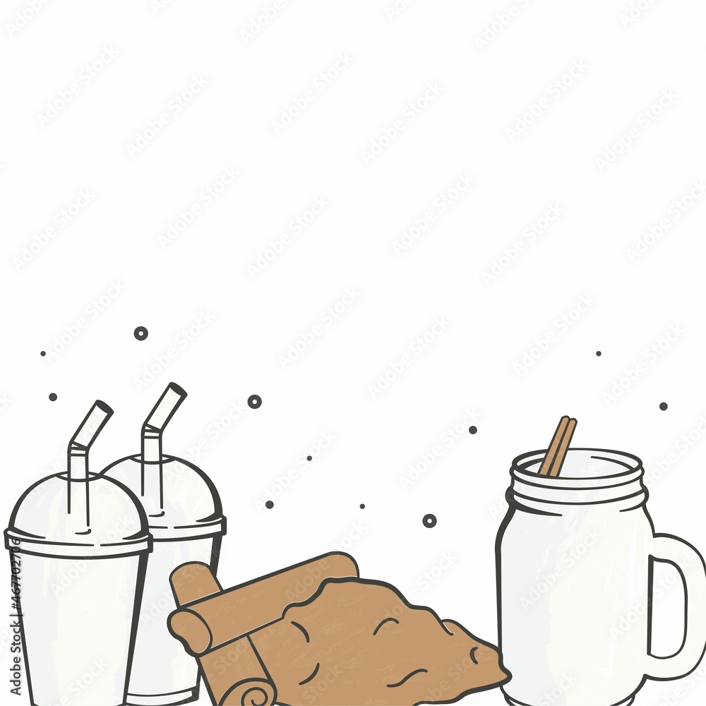 Illustration vector graphic of horchata. Horchata minimalist style ...