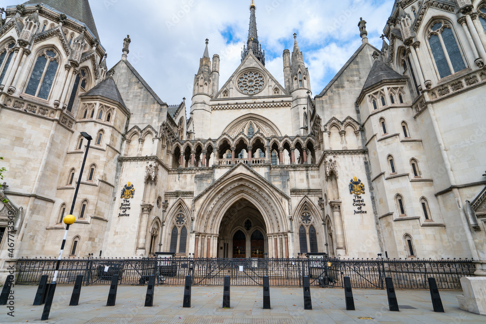 London,England-August, 2021: The Victorian Gothic style main entrance ...