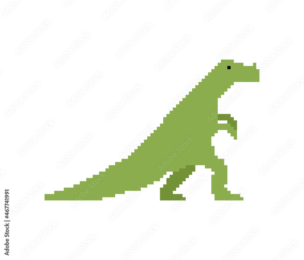 Ceratosaurus pixel art dinosaur. pixelated Ancient animal. 8bit Dino ...