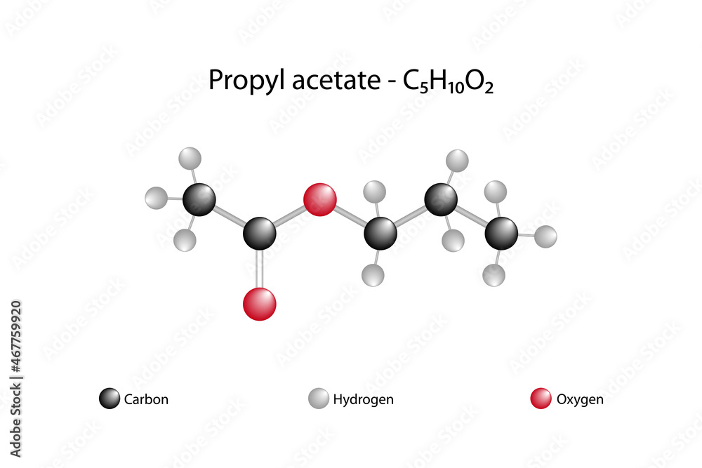 Molecular formula of propyl acetate. Propyl acetate, also known as ...