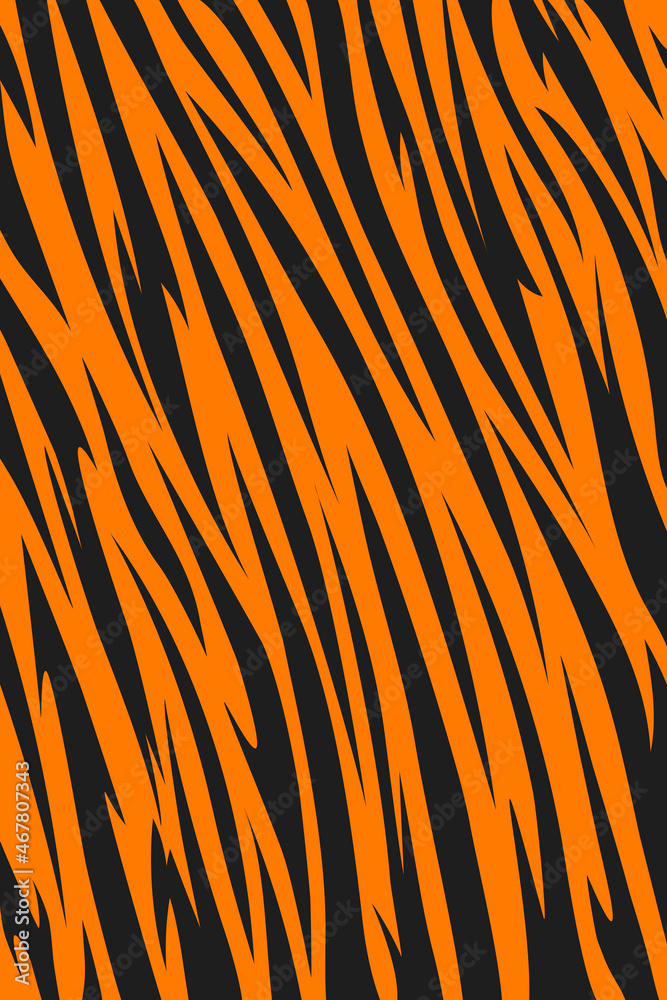 Pattern tiger stripes. Animal skin. Black and orange texture. Striped ...