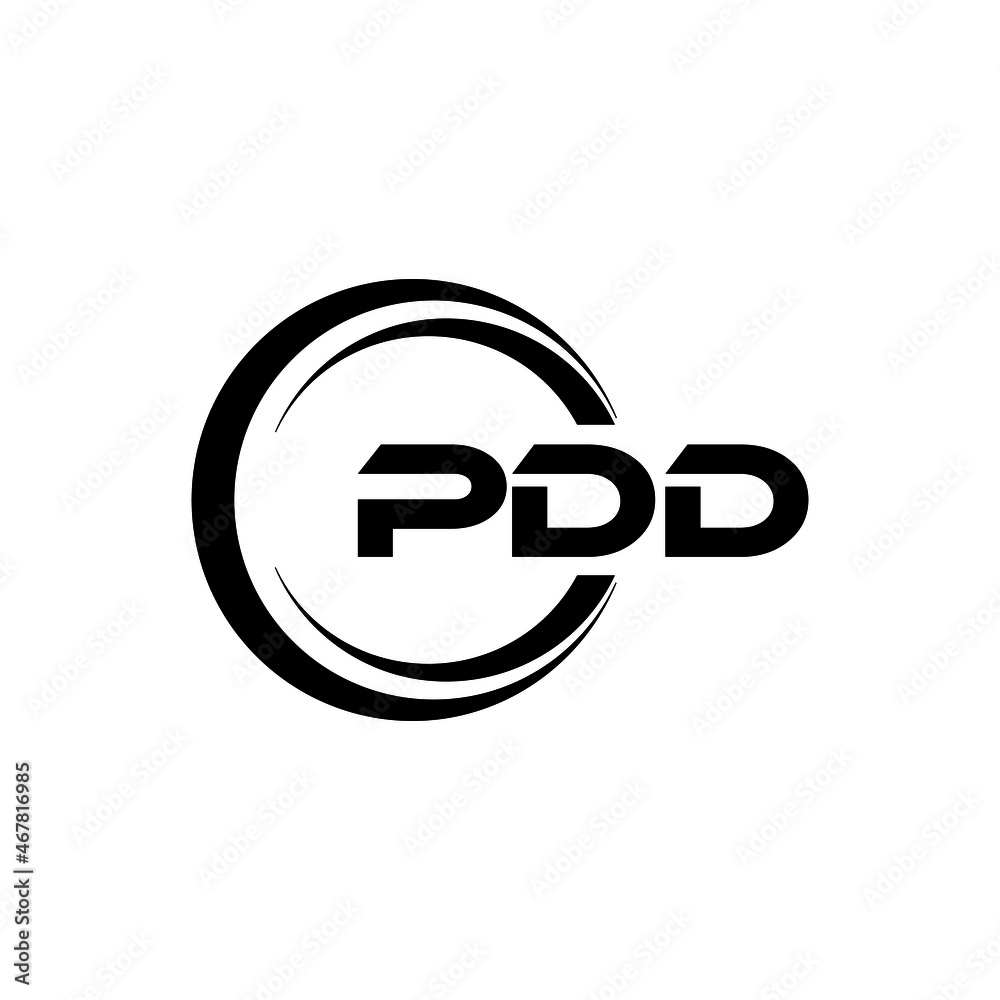 PDD letter logo design with white background in illustrator, vector ...