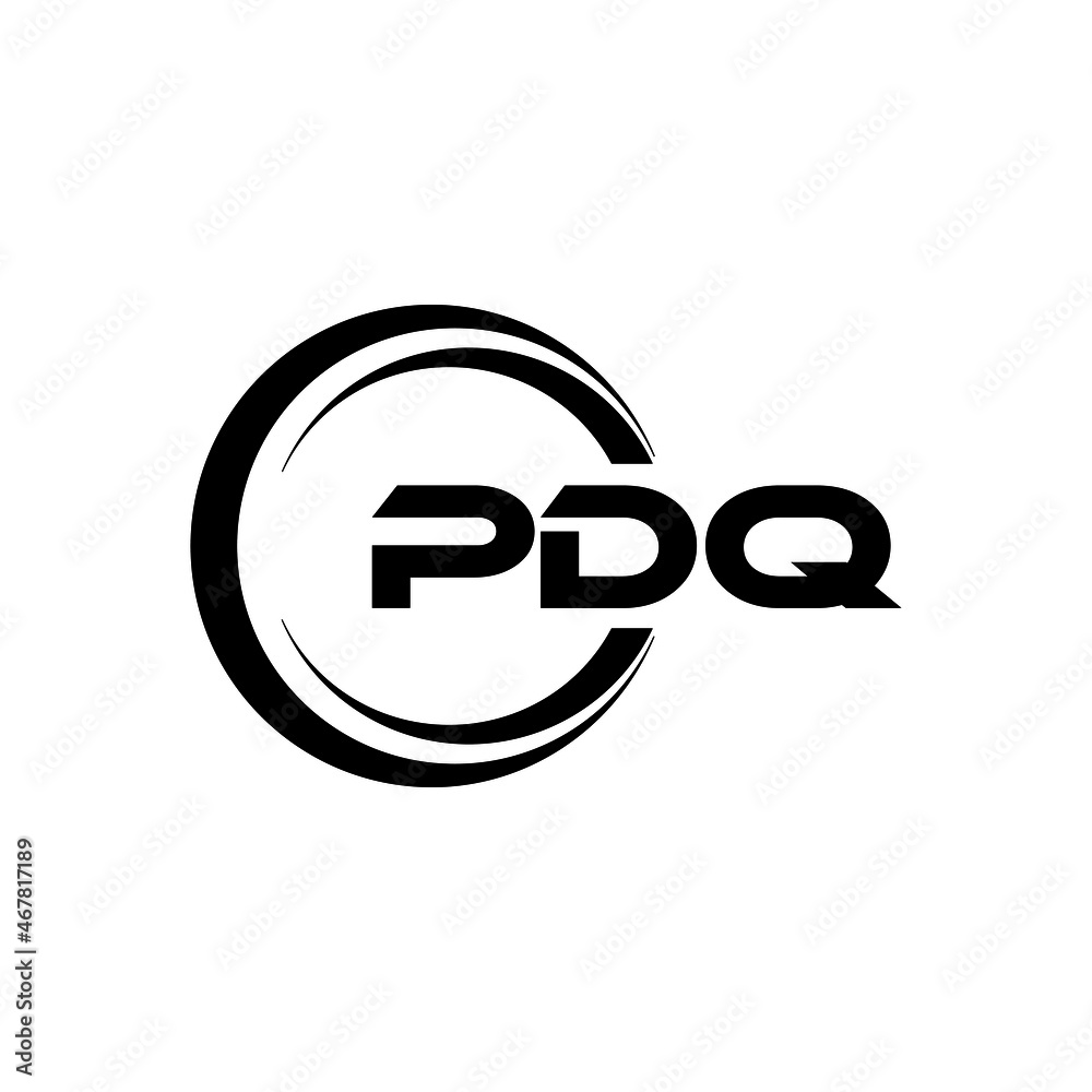 PDQ letter logo design with white background in illustrator, vector ...