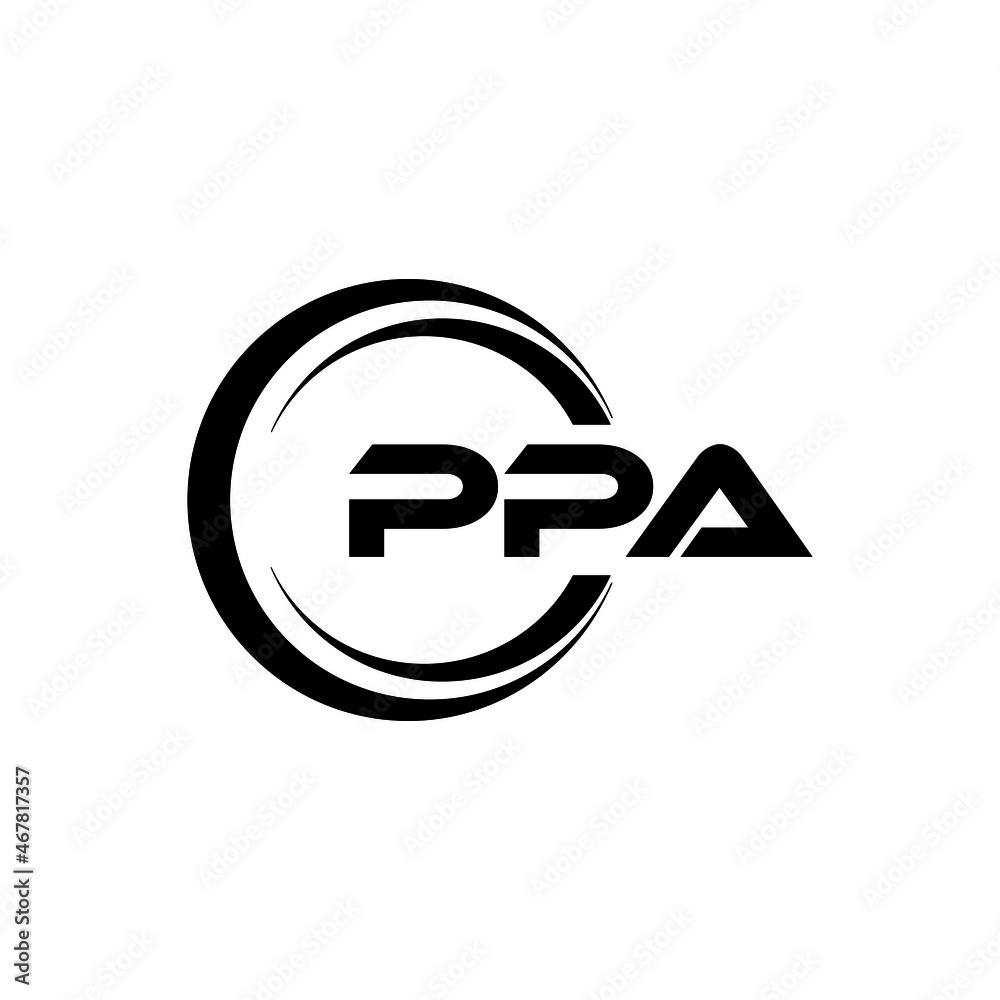 PPA letter logo design with white background in illustrator, vector ...