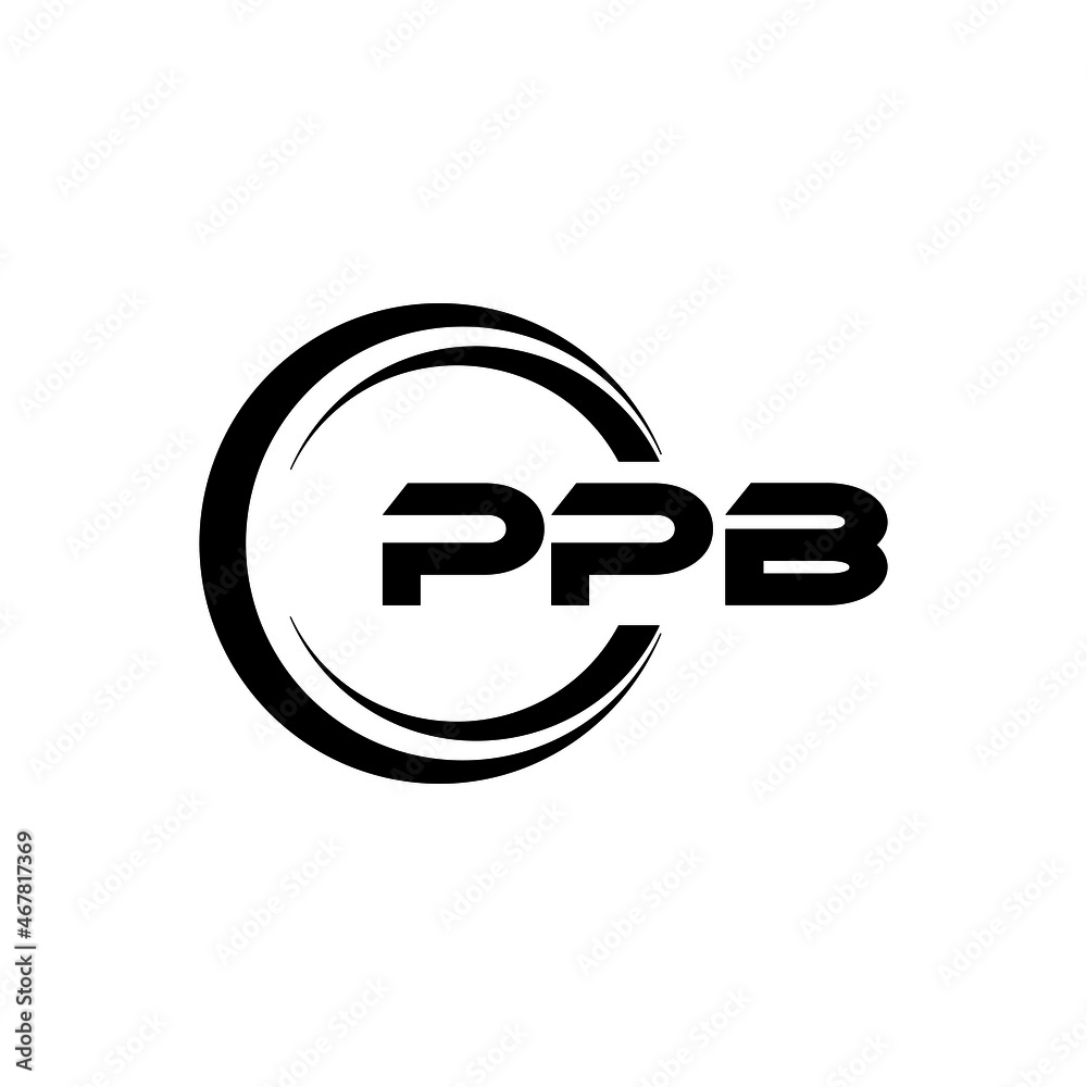 PPB letter logo design with white background in illustrator, vector ...