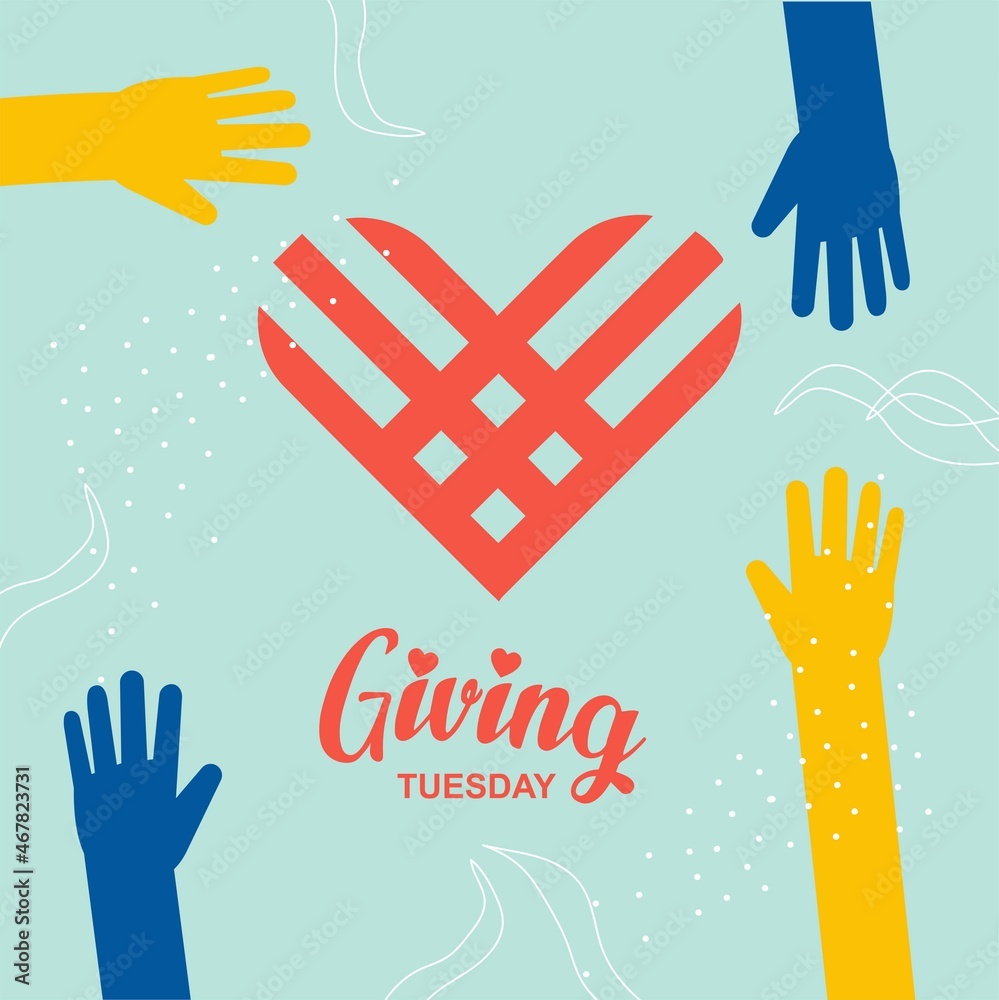 Vecteur Stock Happy Giving Tyesday. Trendy abstract art templates with ...