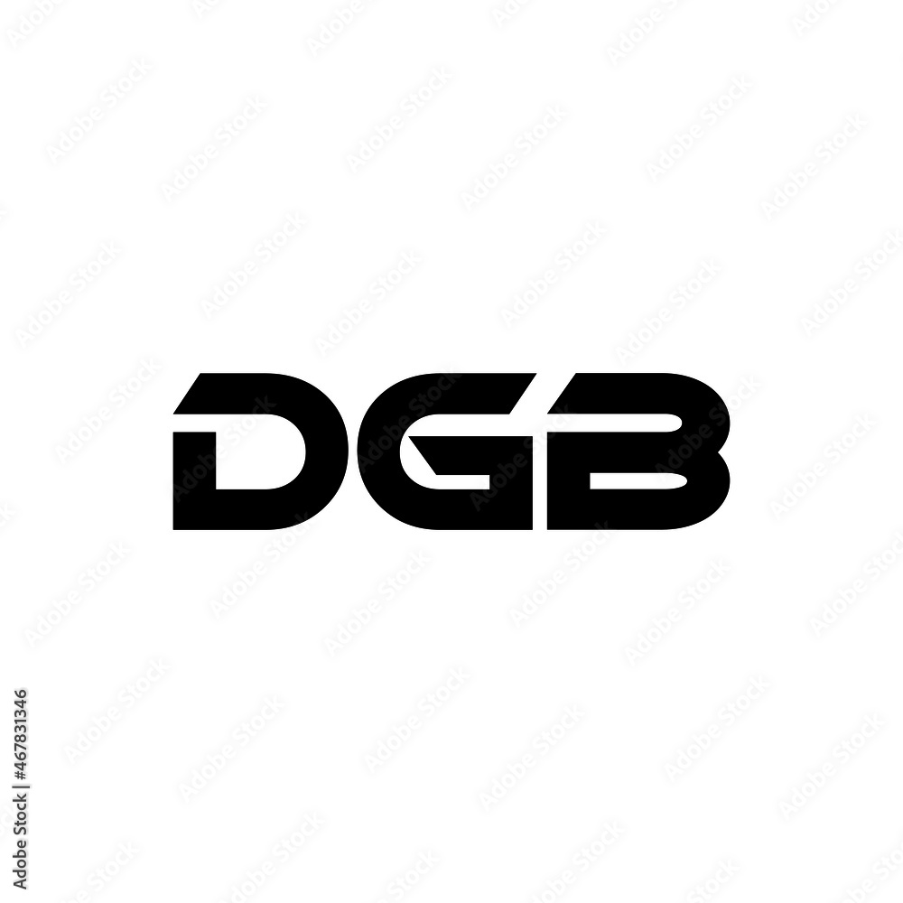 DGB letter logo design with white background in illustrator, vector ...