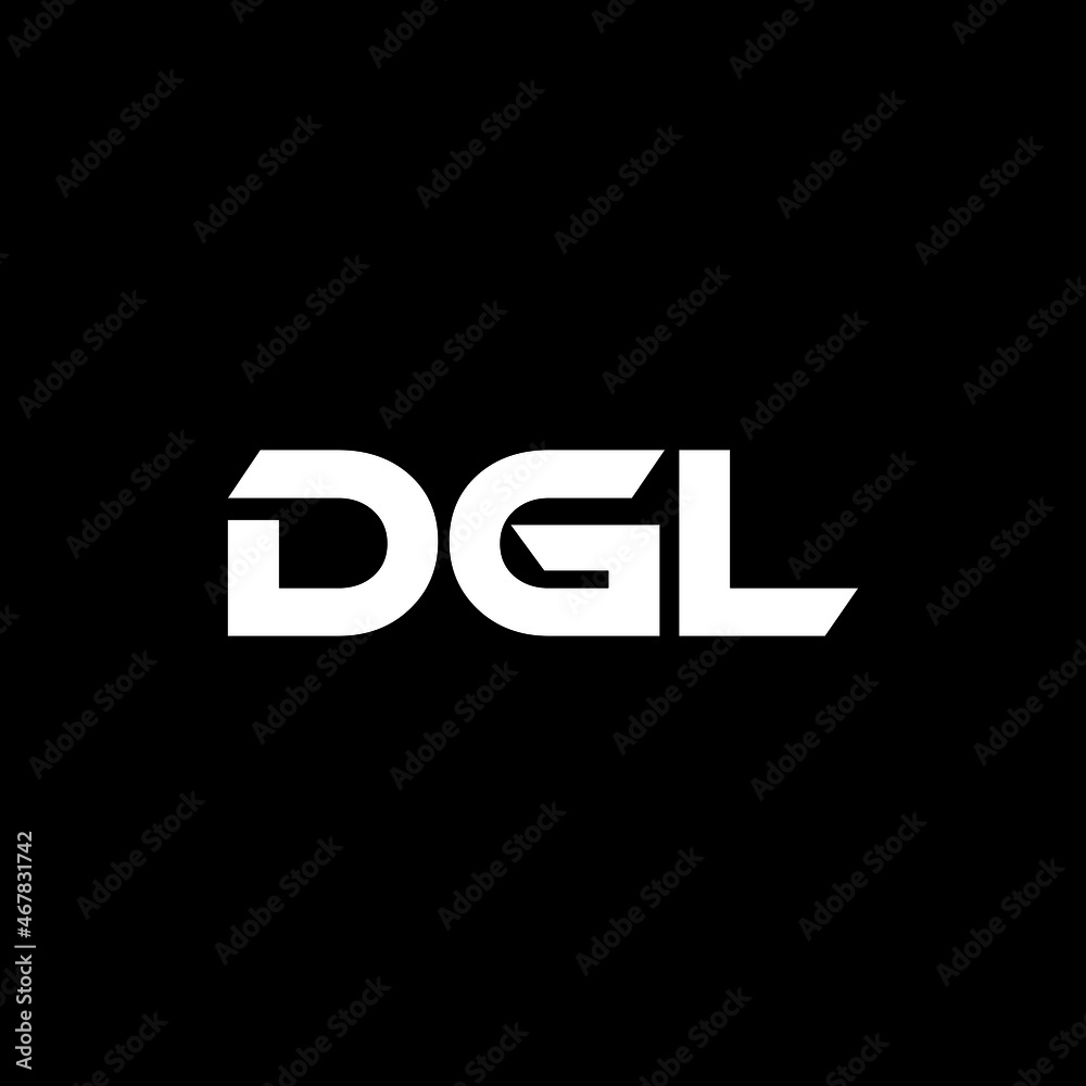 DGL letter logo design with black background in illustrator, vector ...