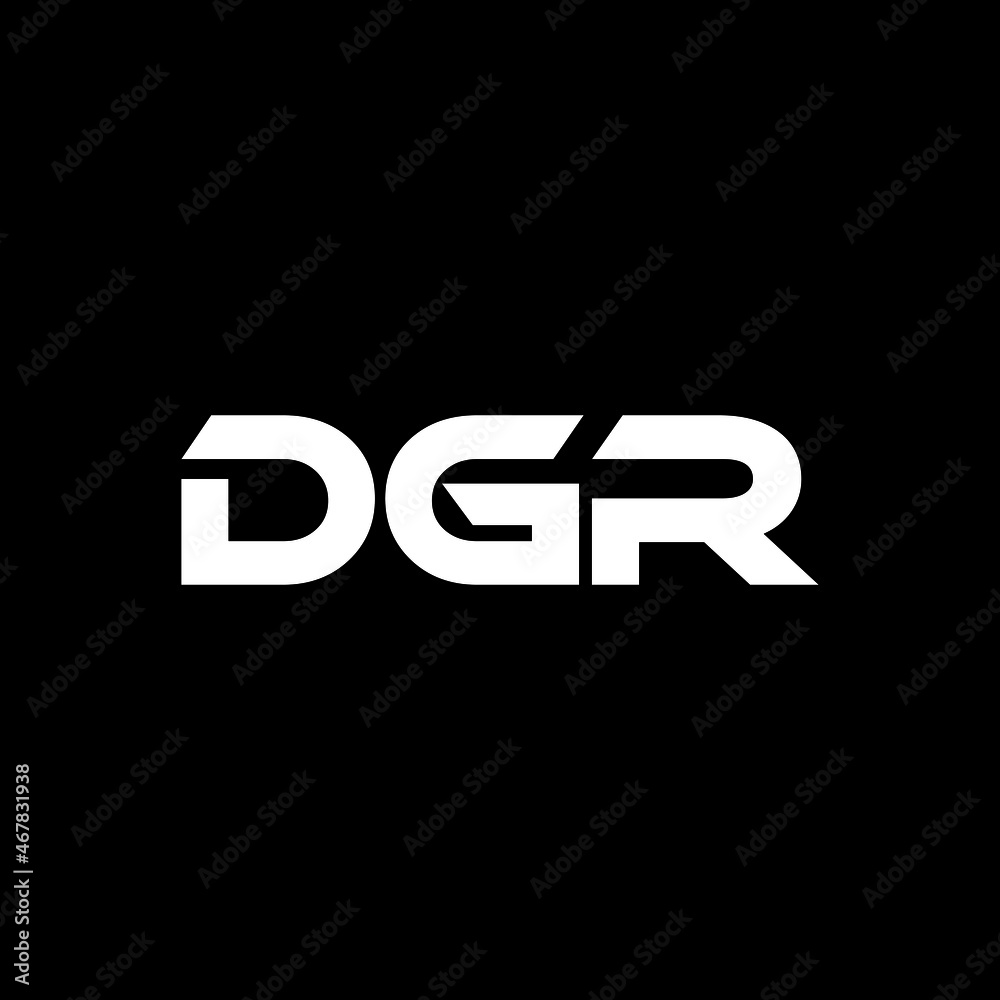 DGR letter logo design with black background in illustrator, vector ...