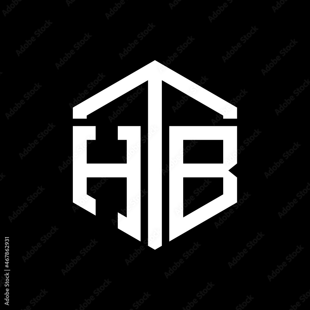 HTB letter logo design on black background.HTB creative initials letter ...