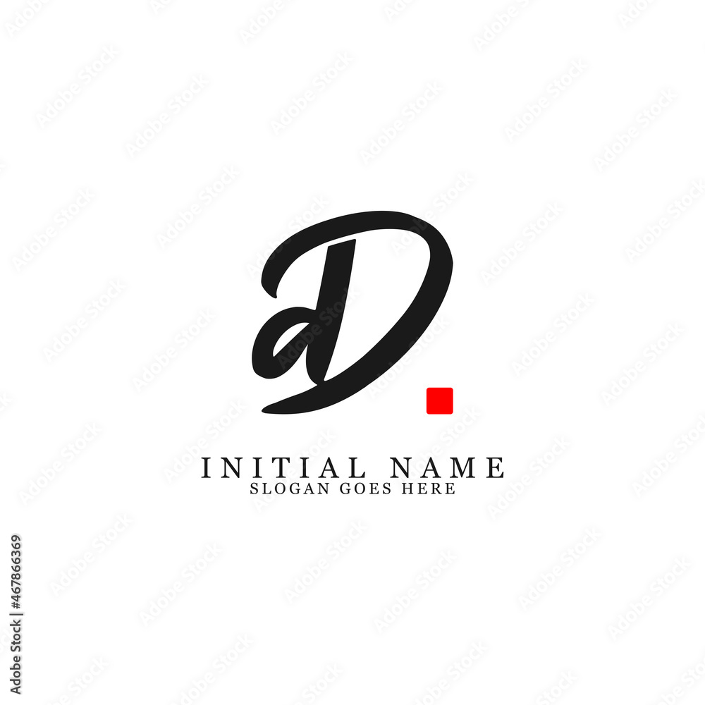 Initial name DD logo design, double D letter name logo vector ...
