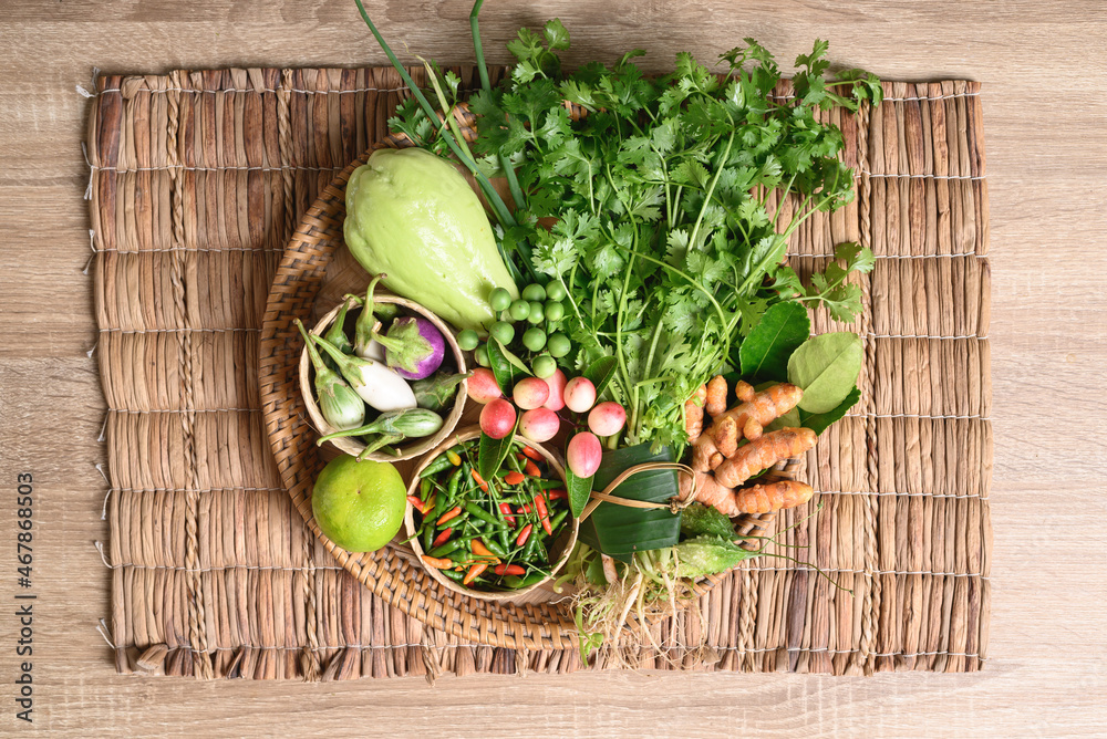 Fresh organic Southeast Asian vegetables and spices from local farmer ...