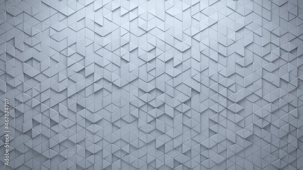 3D, Futuristic Wall background with tiles. Triangular, tile Wallpaper ...