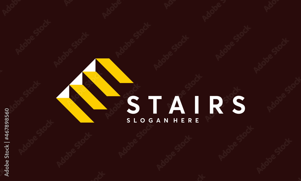 Simple Stairs logo vector modern graphic, Stairway logo symbol icon ...
