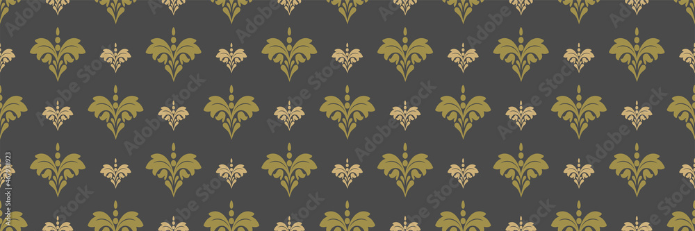 Old-fashioned background pattern with beautiful with floral ornament on ...