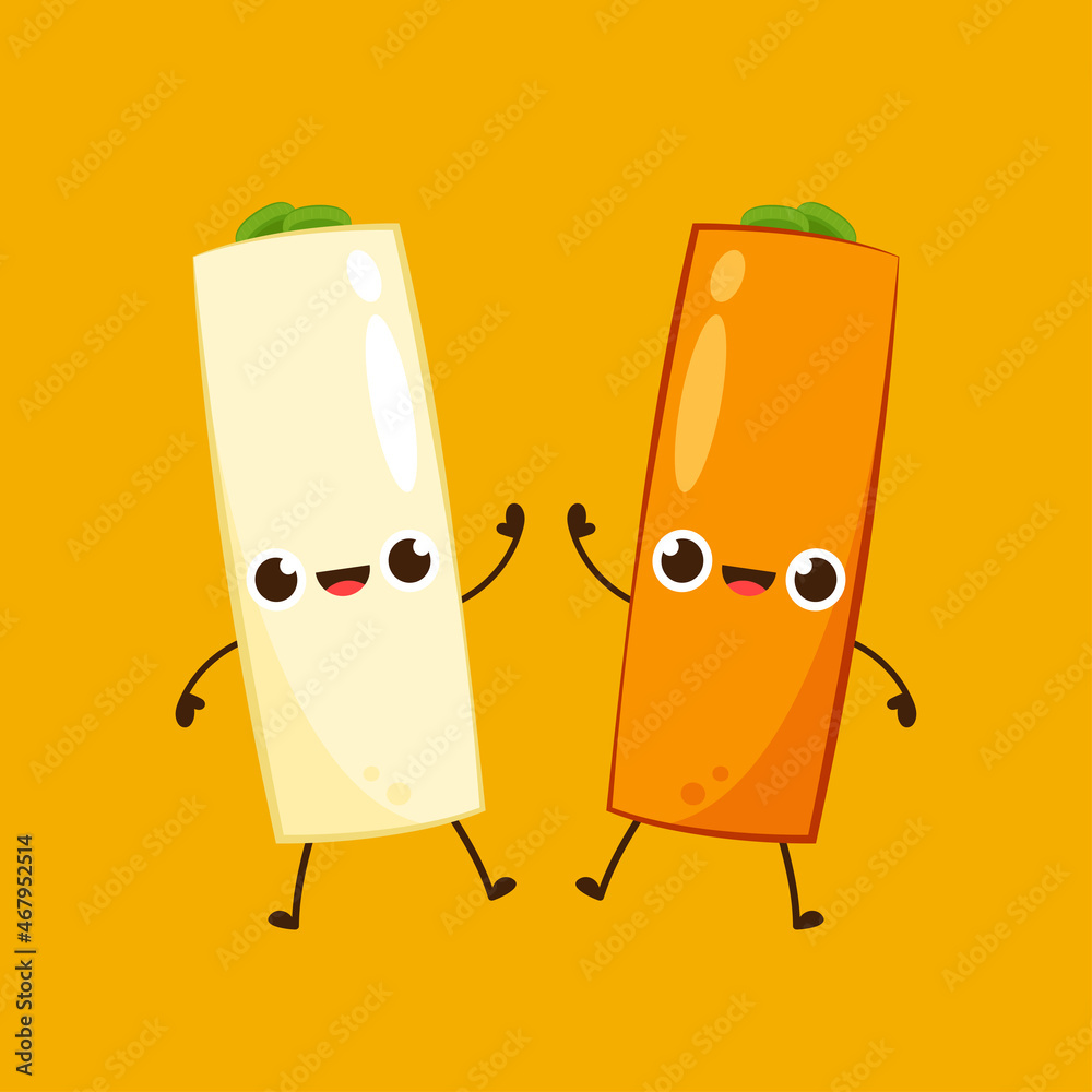 Tteokbokki noodle vector. Tteokbokki character design. Spicy rice cake ...