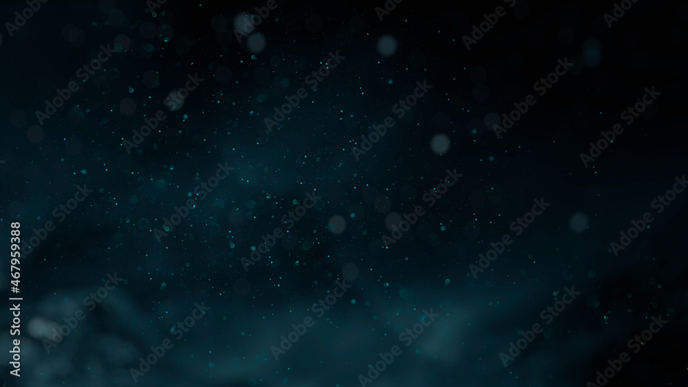 Dark empty natural marine dramatic scene. The depth of the seabed, dark water, gloomy water ...