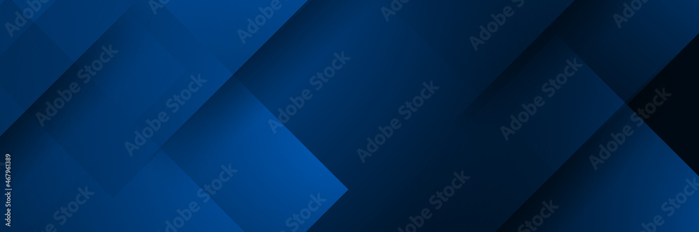 Abstract banner design with blue geometric background. Blue banner ...