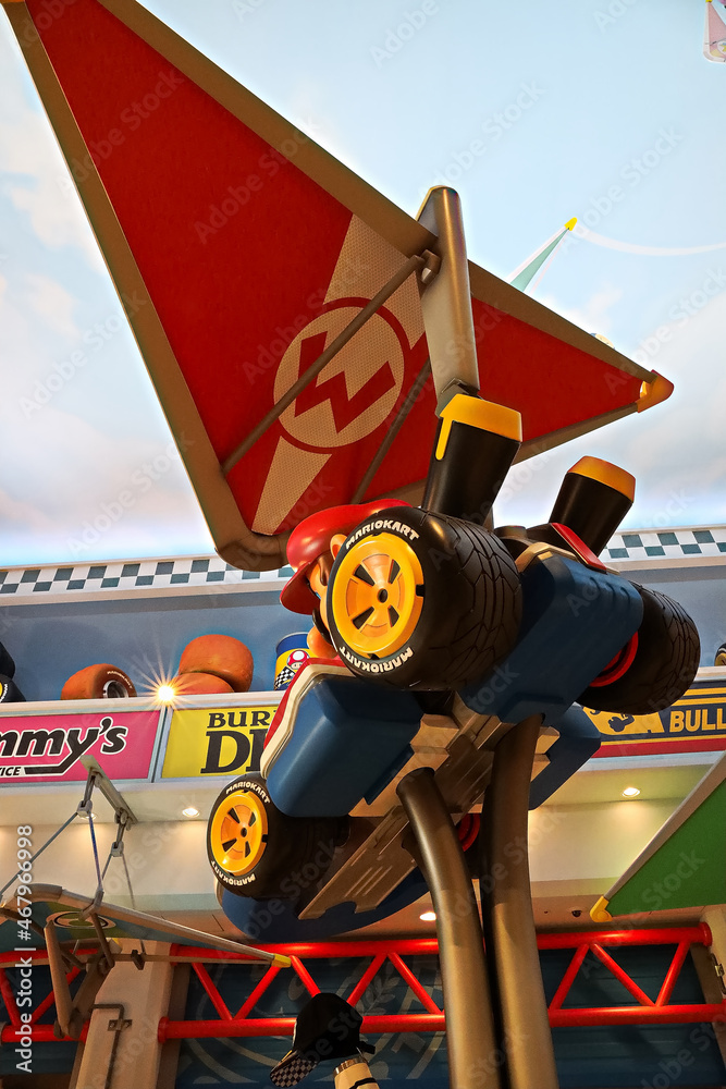 OSAKA, JAPAN - Nov 5, 2021 : Mario and Mario Kart at the goods store at ...