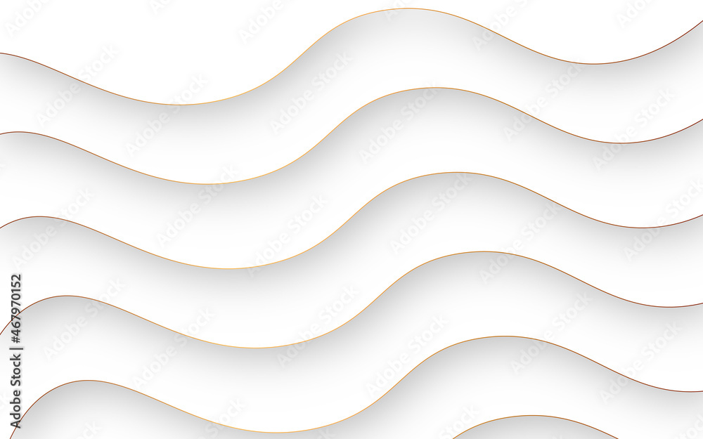 abstract seamless wavy pattern white lines with golden stroke ...