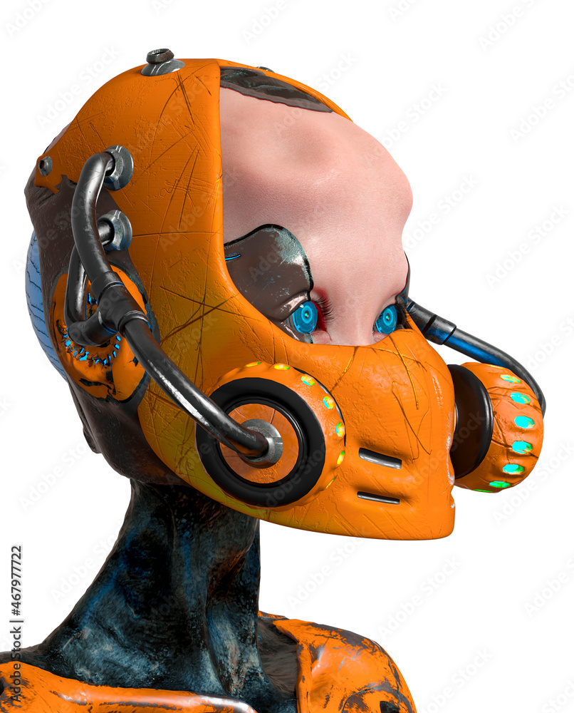 super gynoid profile picture Stock Illustration | Adobe Stock