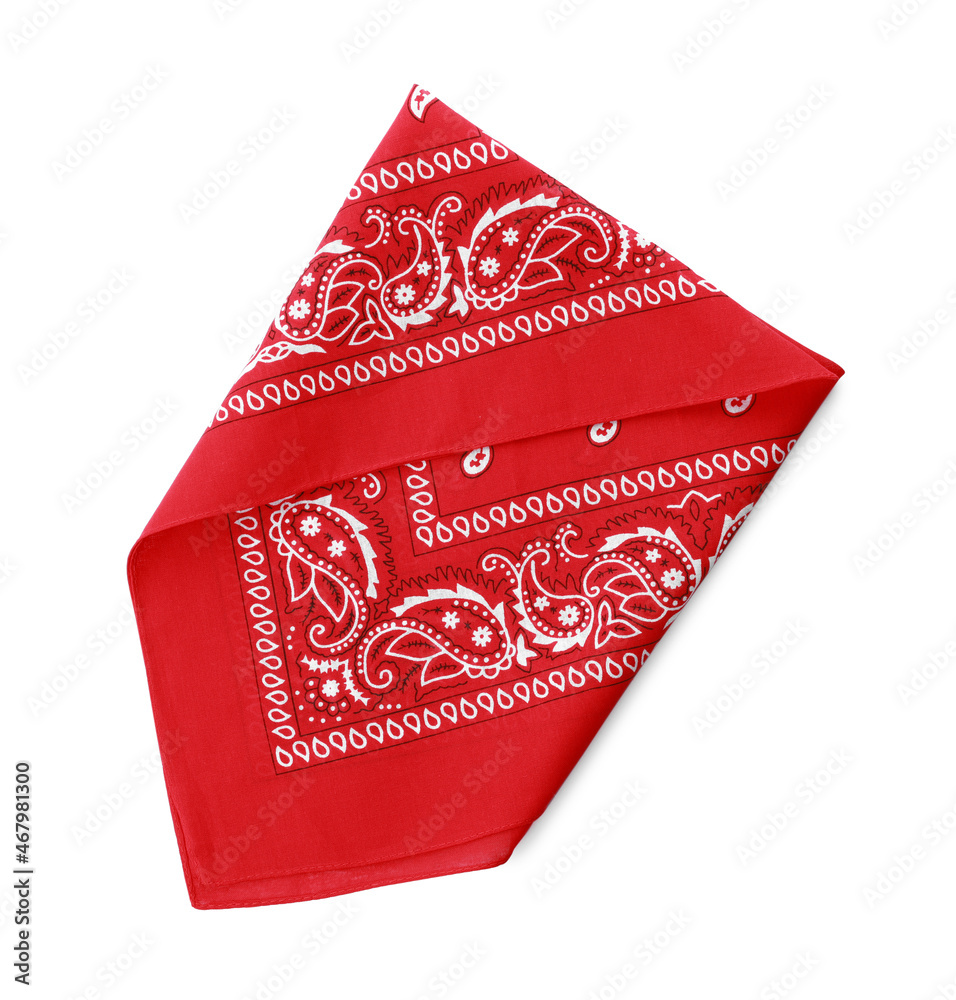 Red Bandana Pattern Folded