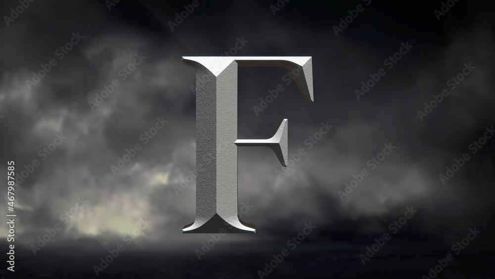 3D Serif Letters in Spooky Style Stock Illustration | Adobe Stock