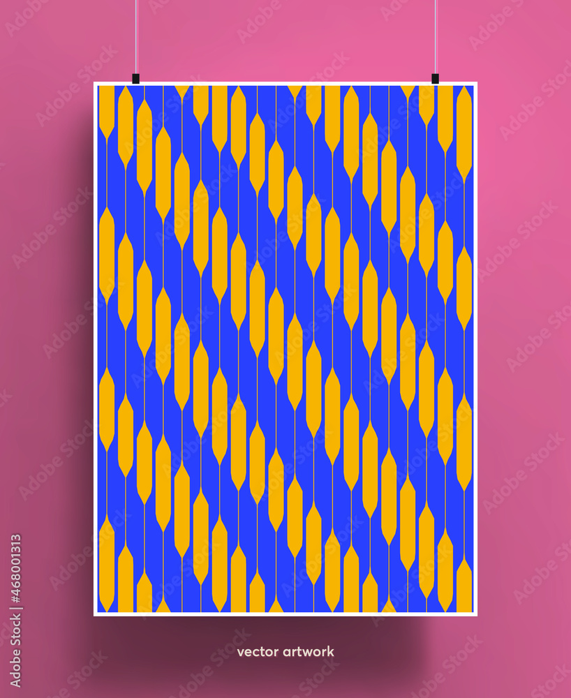 Beautiful poster template with abstract geometric shapes background ...