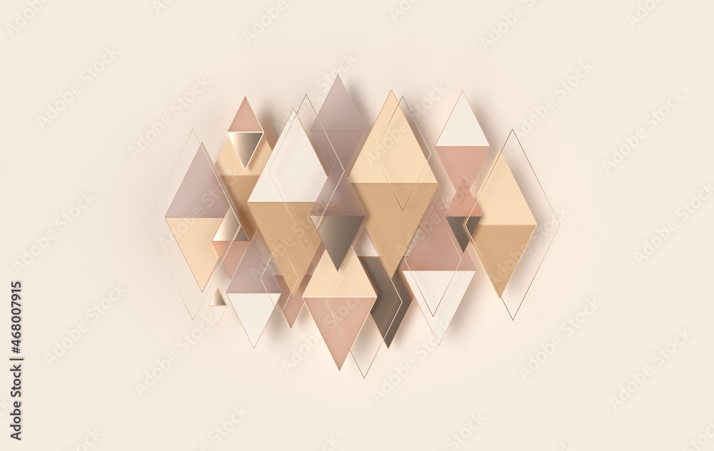 Rhombus, triangle abstract background. Modern panel with trigons ...