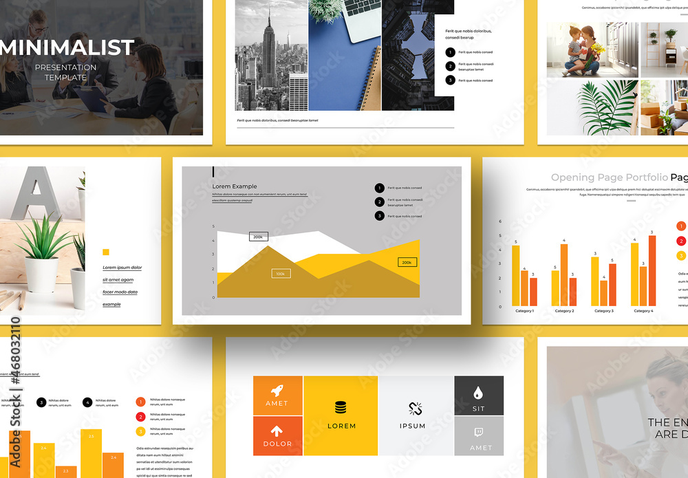 Minimalist & Clean Layout Stock Template | Adobe Stock