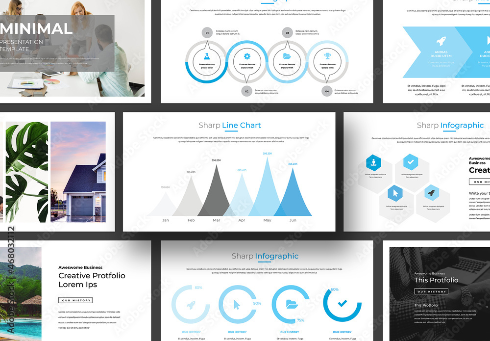 Digital Portfolio Layout Stock Template | Adobe Stock