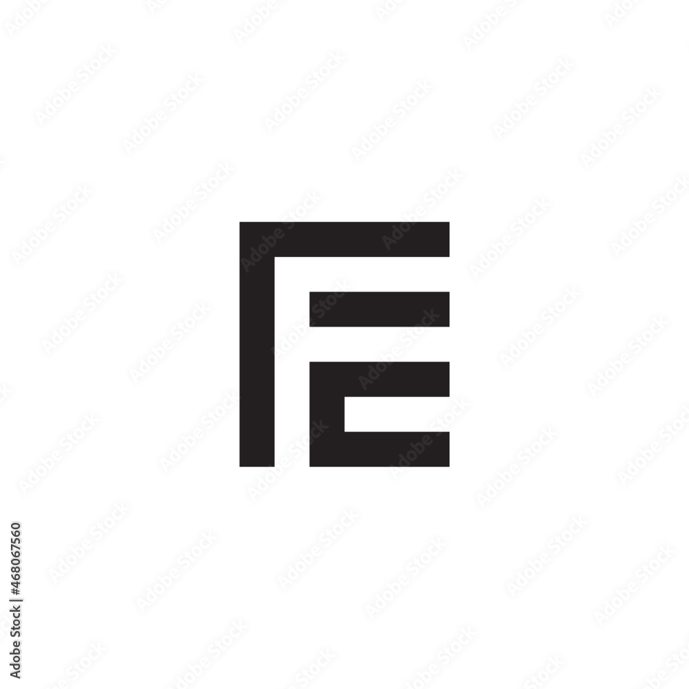 letter FFE FE EF F E simple symbol logo vector Stock Vector | Adobe Stock