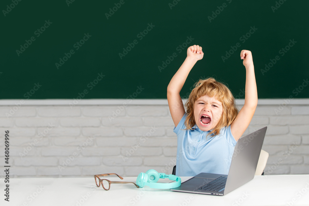 Kid Angry At Computer