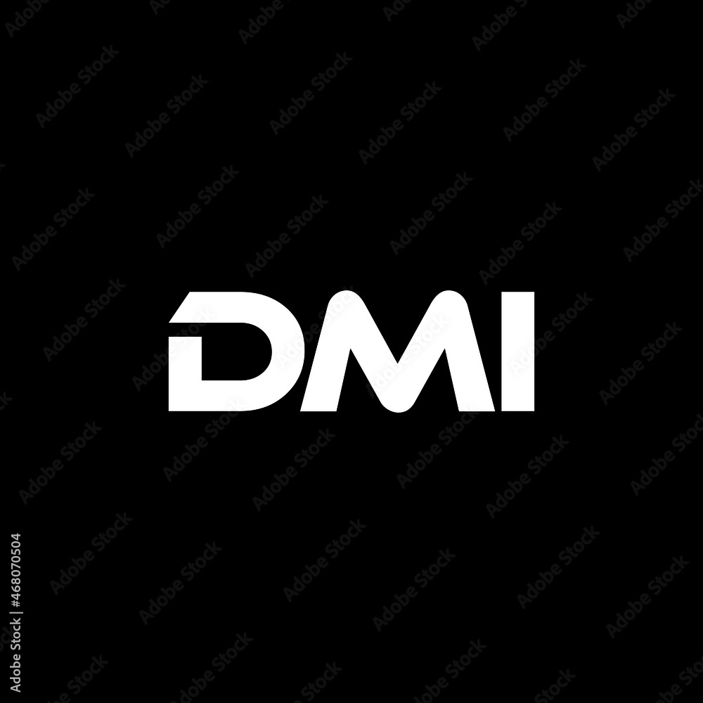 DMI letter logo design with black background in illustrator, vector ...
