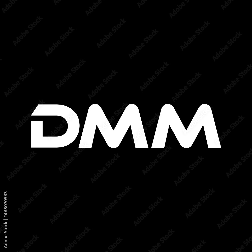 DMM letter logo design with black background in illustrator, vector ...