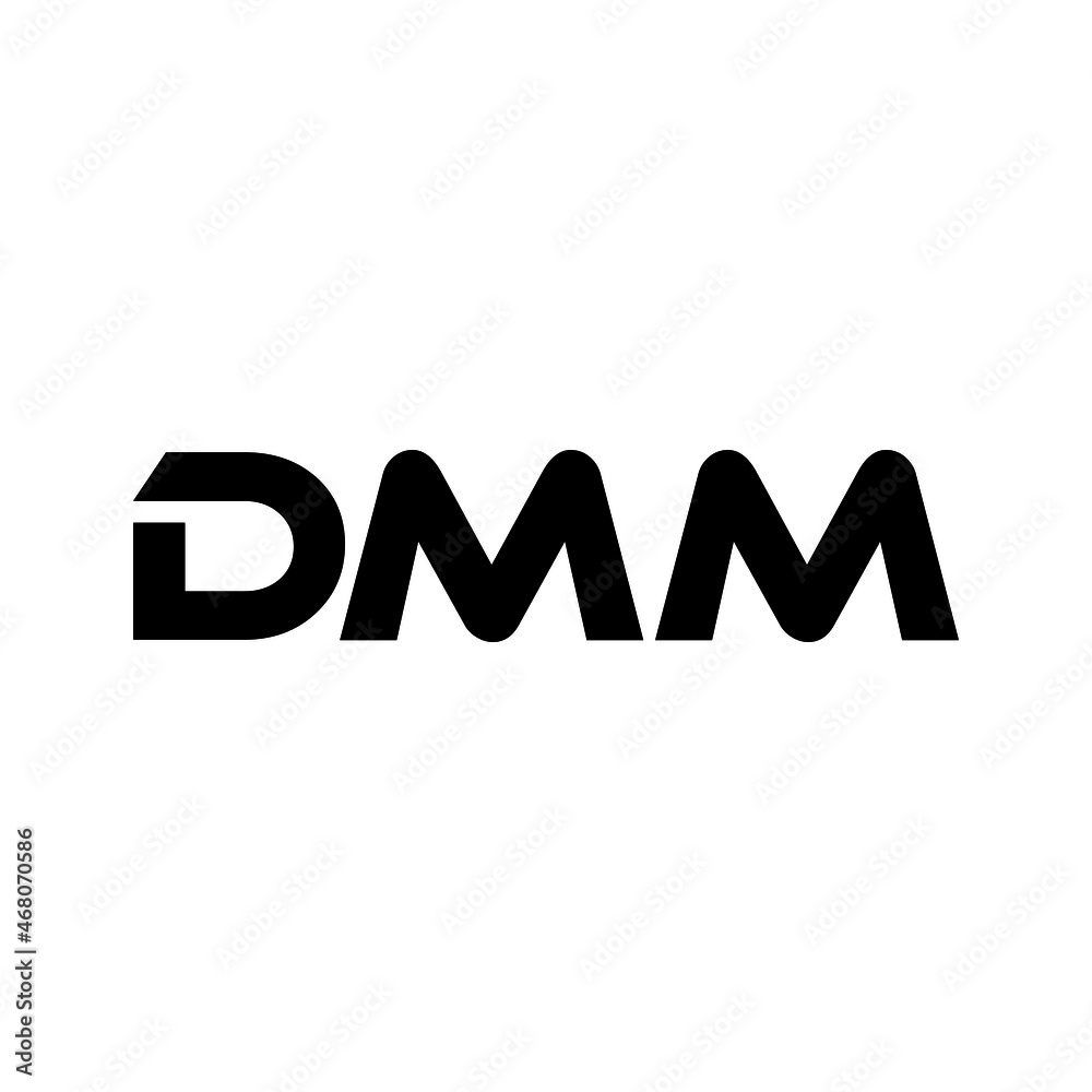 DMM letter logo design with white background in illustrator, vector ...