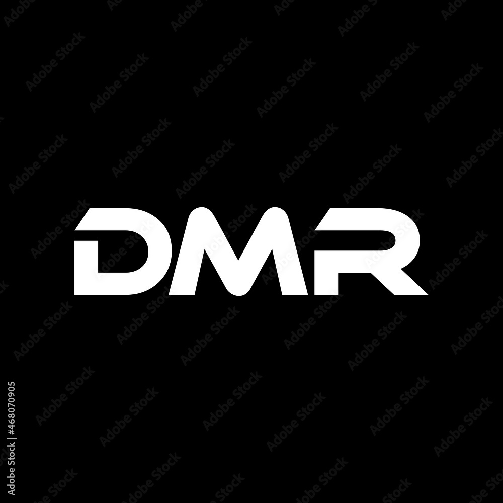 DMR letter logo design with black background in illustrator, vector ...