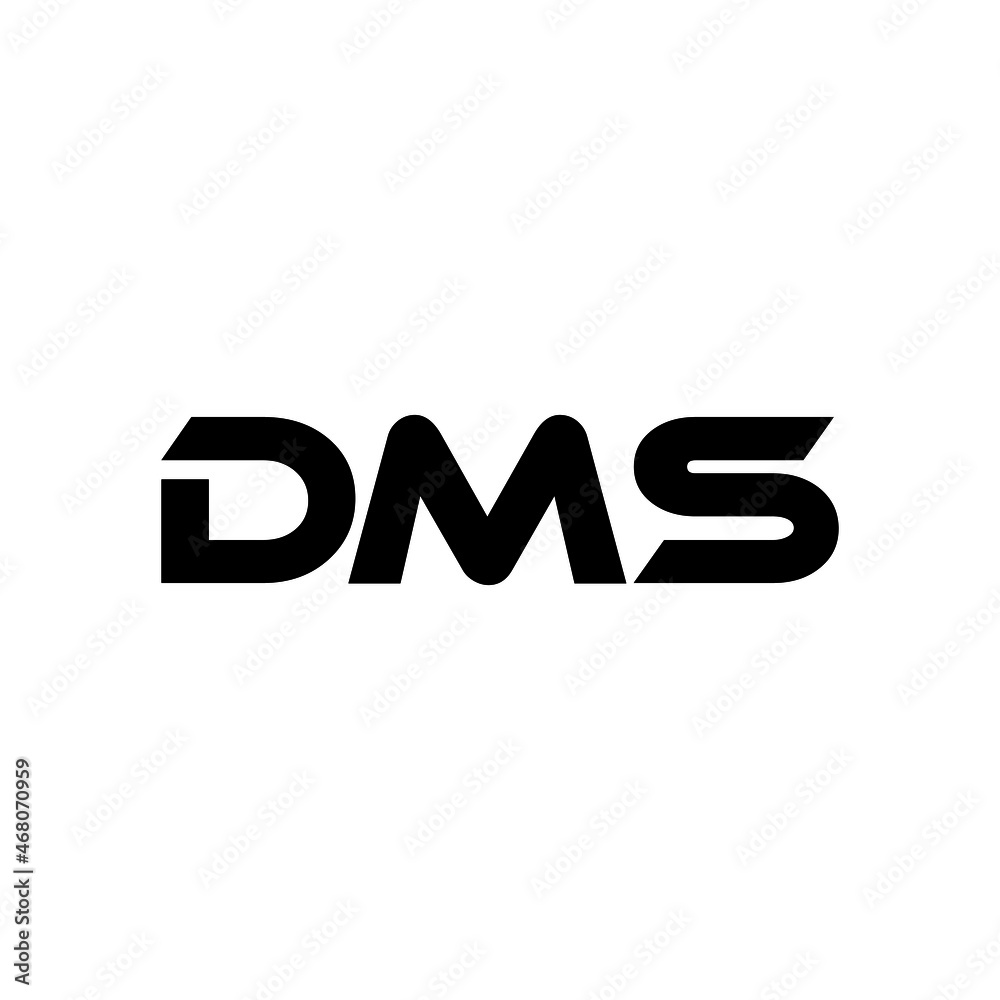 DMS letter logo design with white background in illustrator, vector ...