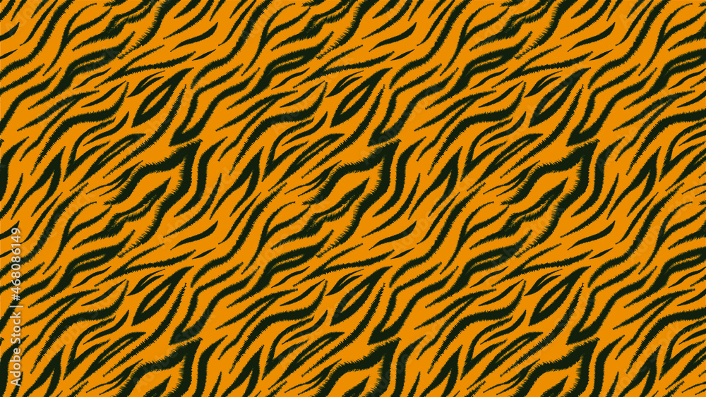 Seamless tiger skin vector pattern. Tiger skin texture. Animal print ...