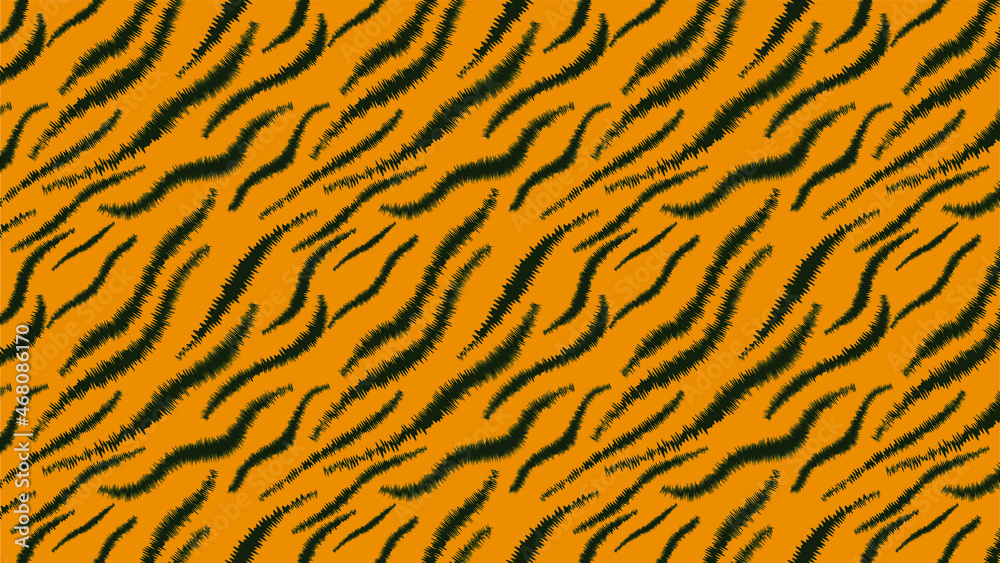 Seamless tiger skin vector pattern. Tiger skin texture. Animal print ...