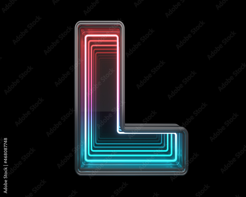 Retro infinity font. Letter L. Stock Illustration | Adobe Stock