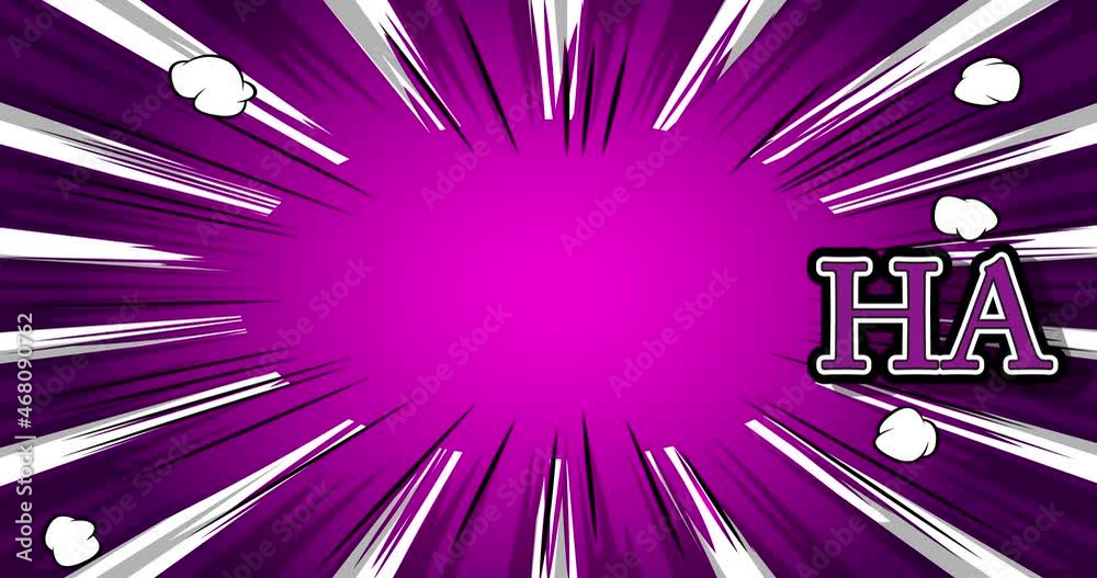 Bwah ha ha ha Comic Book Sound Effect. Motion poster. 4k animated Comic ...
