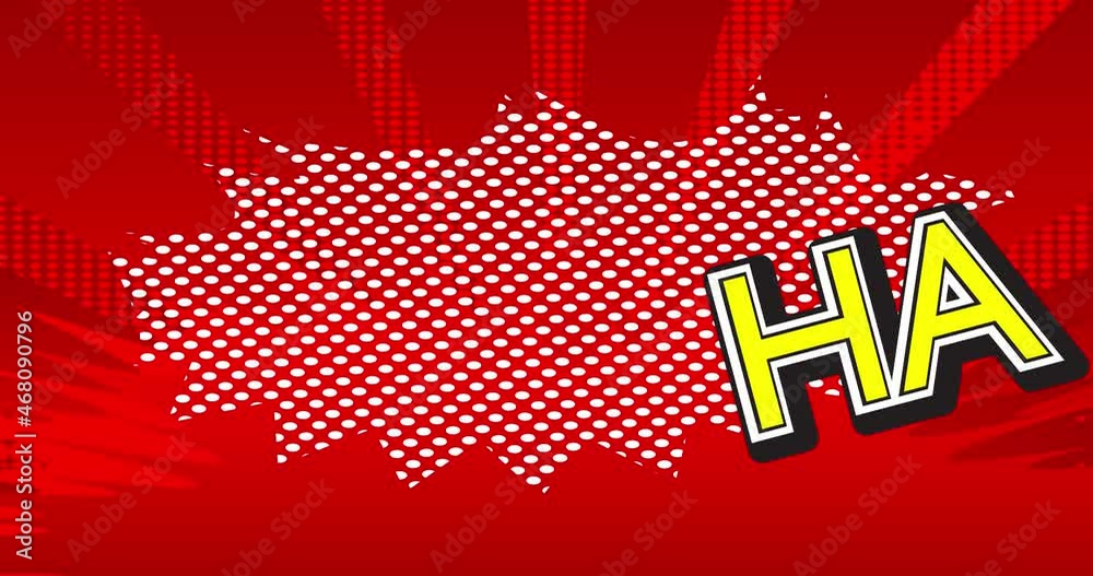 Ha ha ha Comic Book Sound Effect. Motion poster. 4k animated Comic book ...