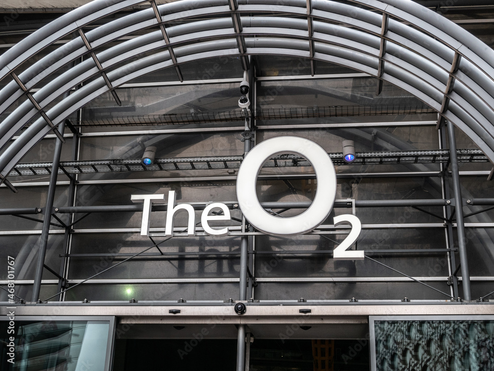 Entrance to The O2 Arena, multi-purpose indoor arena and entertainment ...