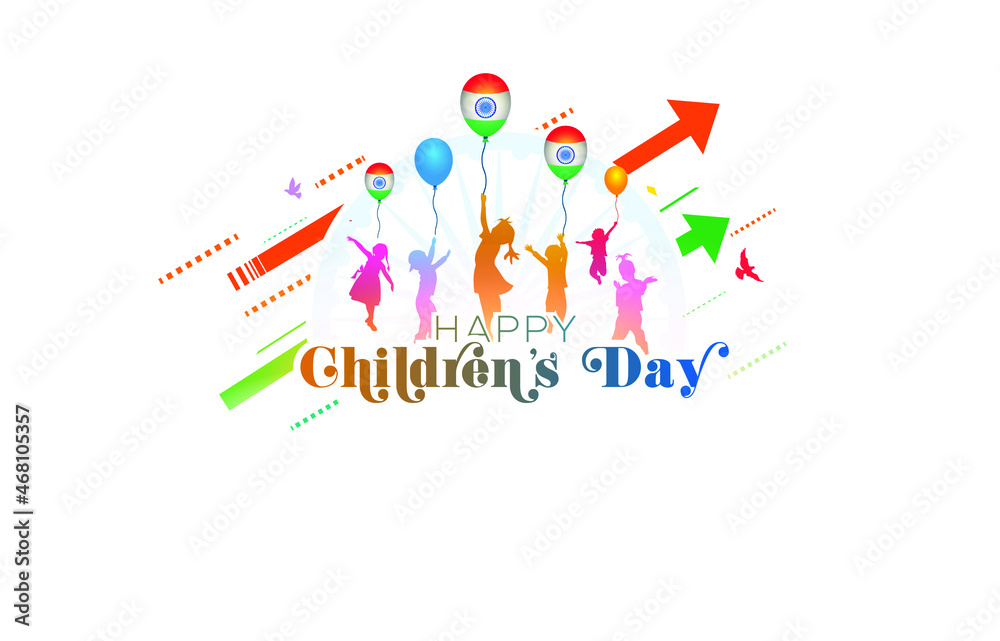 editable Vector of childrens day of India celebration on 14th november ...