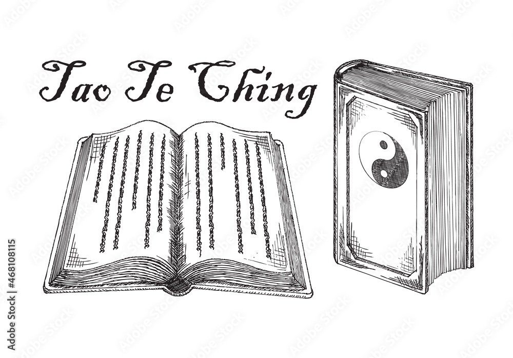Tao Te Ching Taoism religion Holy book. Ancient chinese philosophical ...