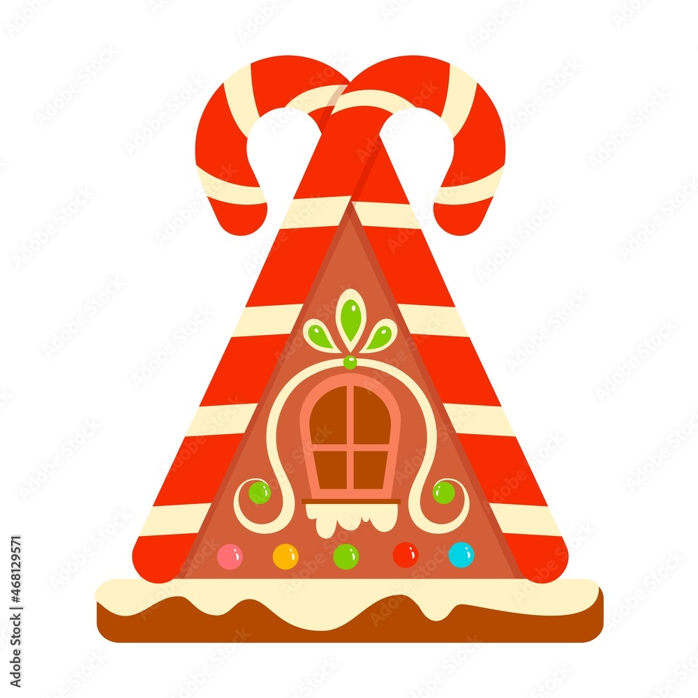 Christmas Cartoons Clip Art Gingerbread House Clipart Vector
