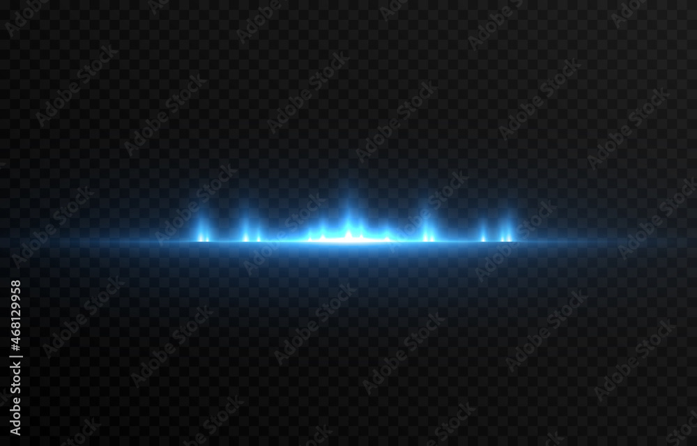 Vector glowing lines. Horizontal glowing lines png, magic glow, dawn ...
